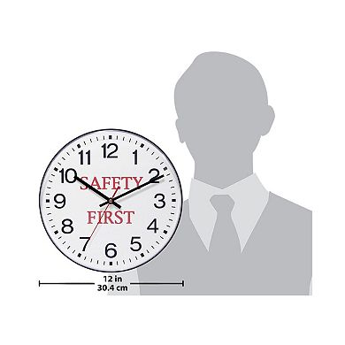 Infinity Instruments ITC Safety First Round Wall Clock