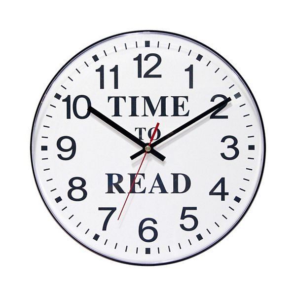 Infinity Instruments ITC Time to Read Round Wall Clock