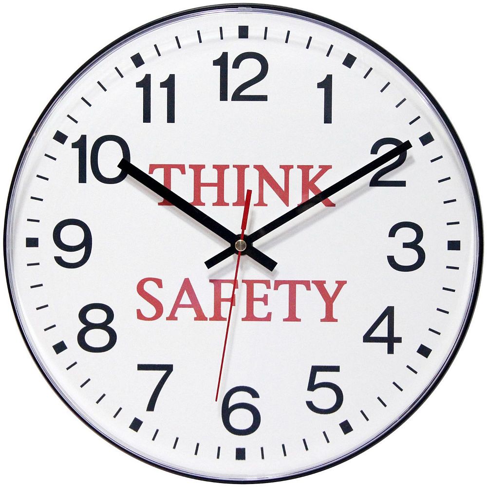 Infinity Instruments ITC Think Safety Round Wall Clock