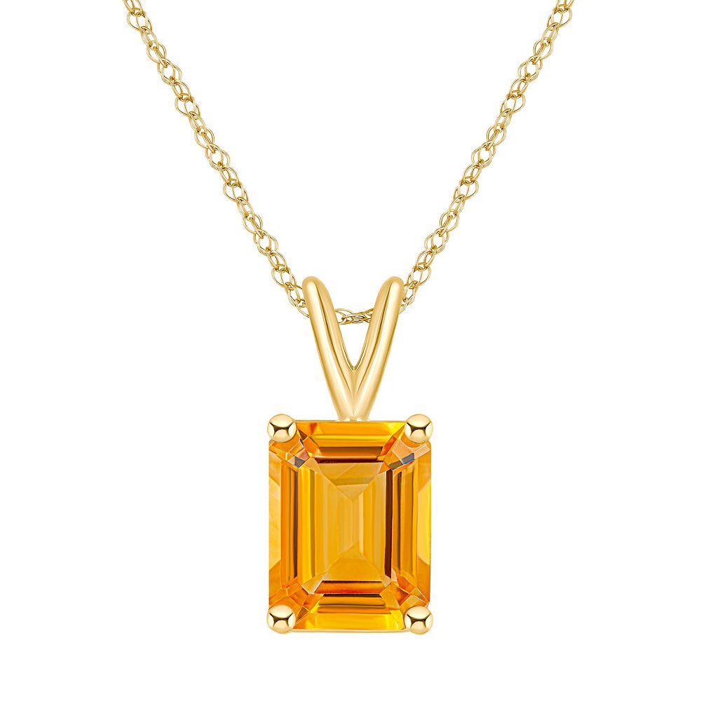 Celebration Gems 14k Gold Gemstone Pendant Necklace