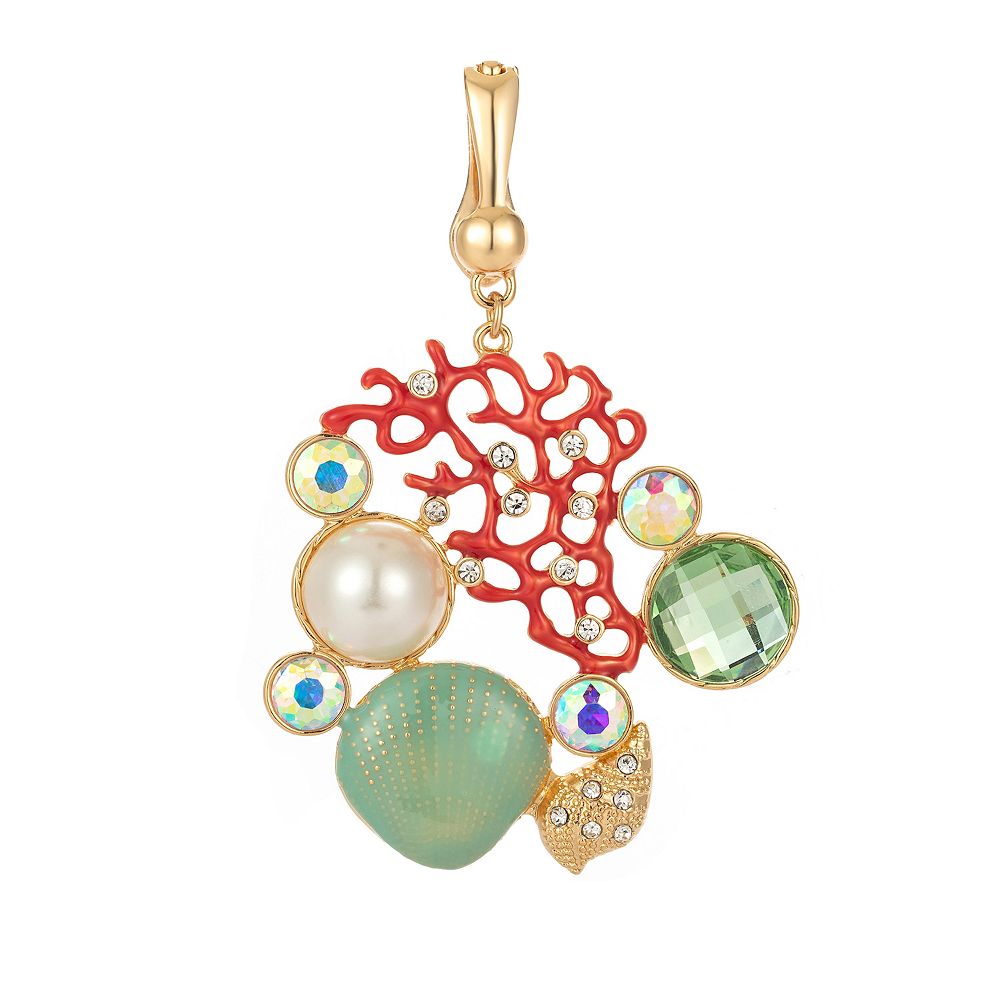 Wearable Art Coral Reef & Shell Enhancer Pendant