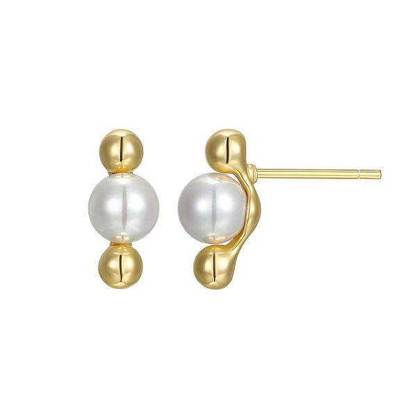 Sarafina Simulated Pearl & Ball Earrings