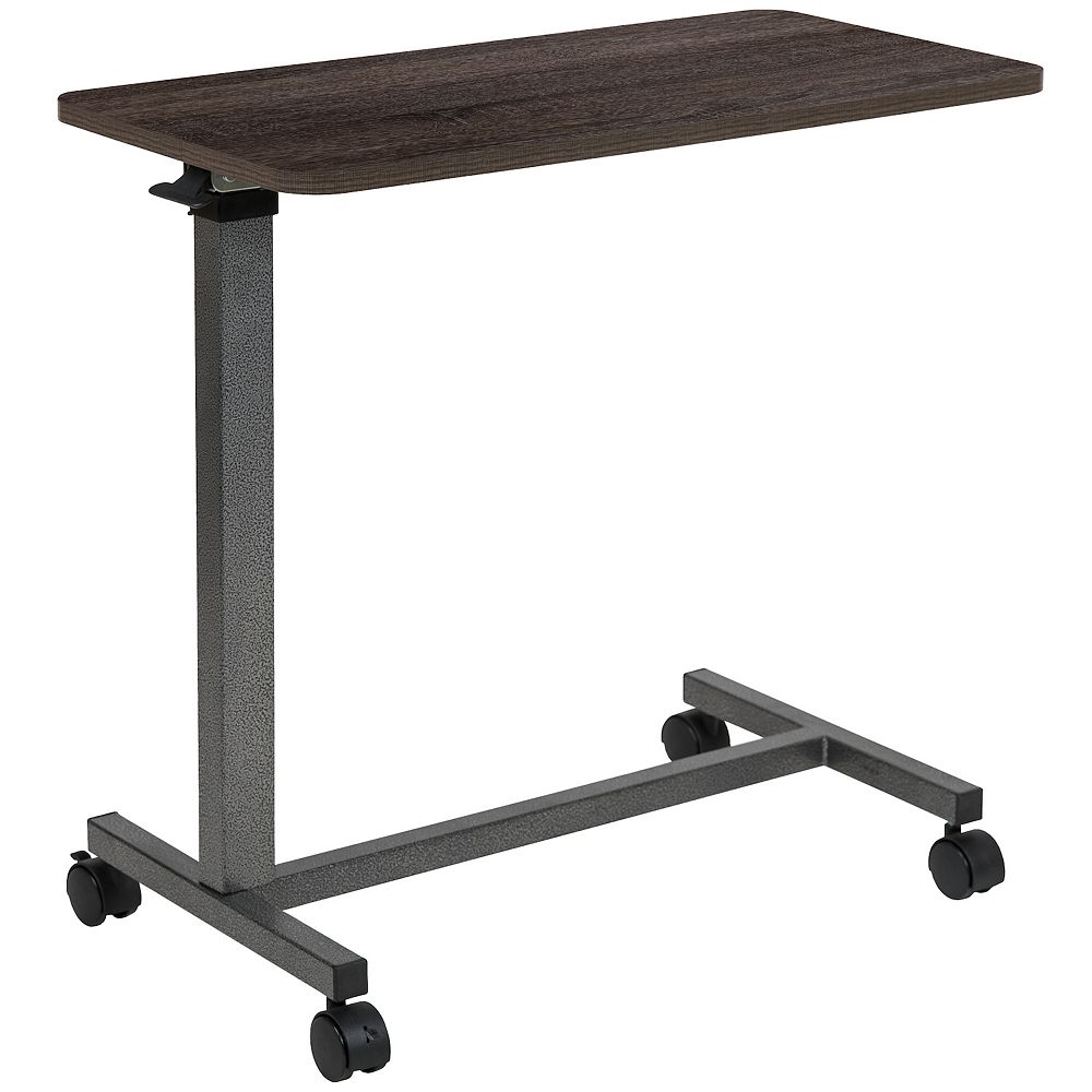 Emma and Oliver Adjustable Overbed Table with Wheels for Home and ...