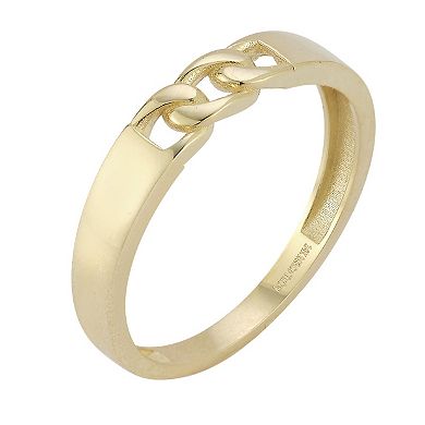 LUMINOR GOLD 14k Gold Tri Curb Link Ring