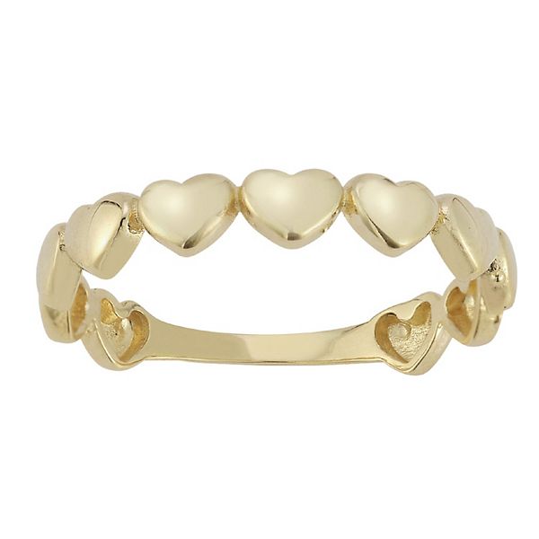 LUMINOR GOLD 14k Gold Puffed Heart Band Ring