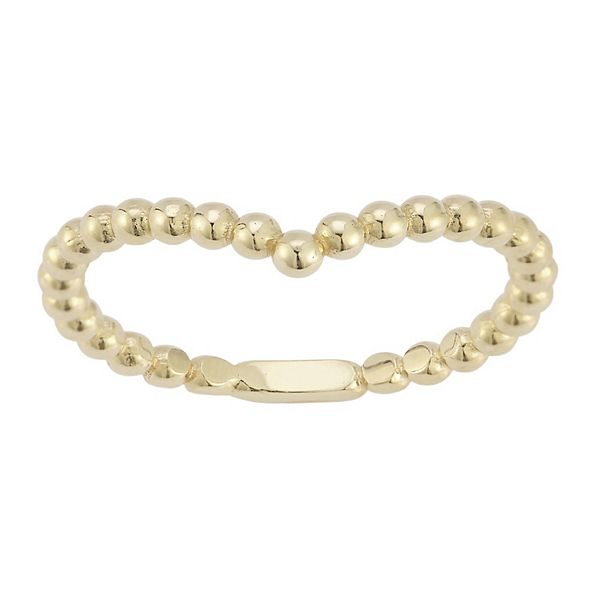 LUMINOR GOLD 14k Gold Triangle Bead Ring