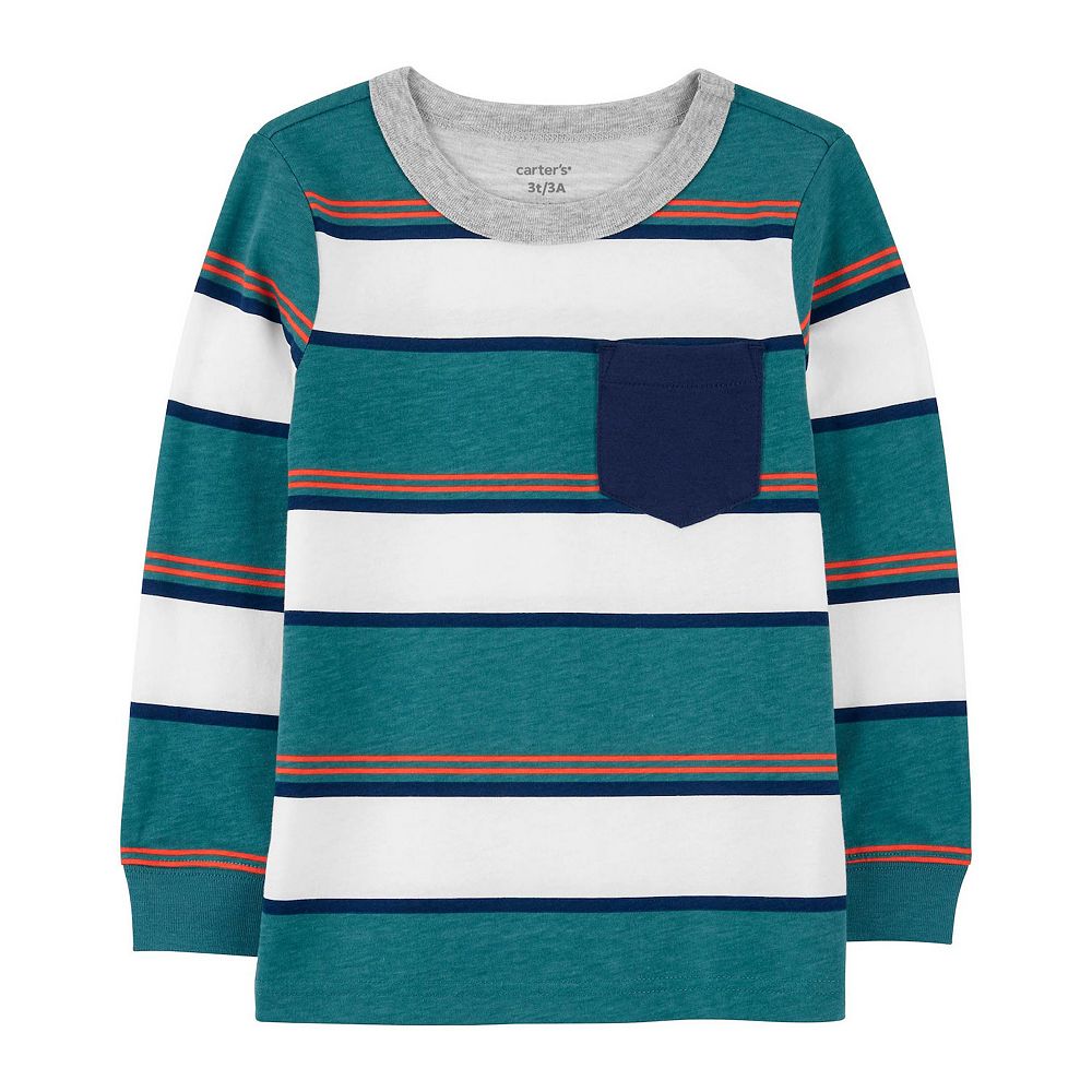 Toddler Boy Carter's Striped Jersey Long Sleeve Tee
