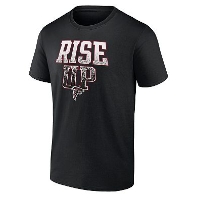 Men's Fanatics Branded Black Atlanta Falcons Rise Up Heavy Hitter T-Shirt