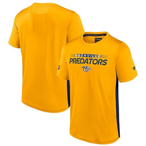 Men's Fanatics Branded Gold/Navy Nashville Predators Authentic Pro Rink ...