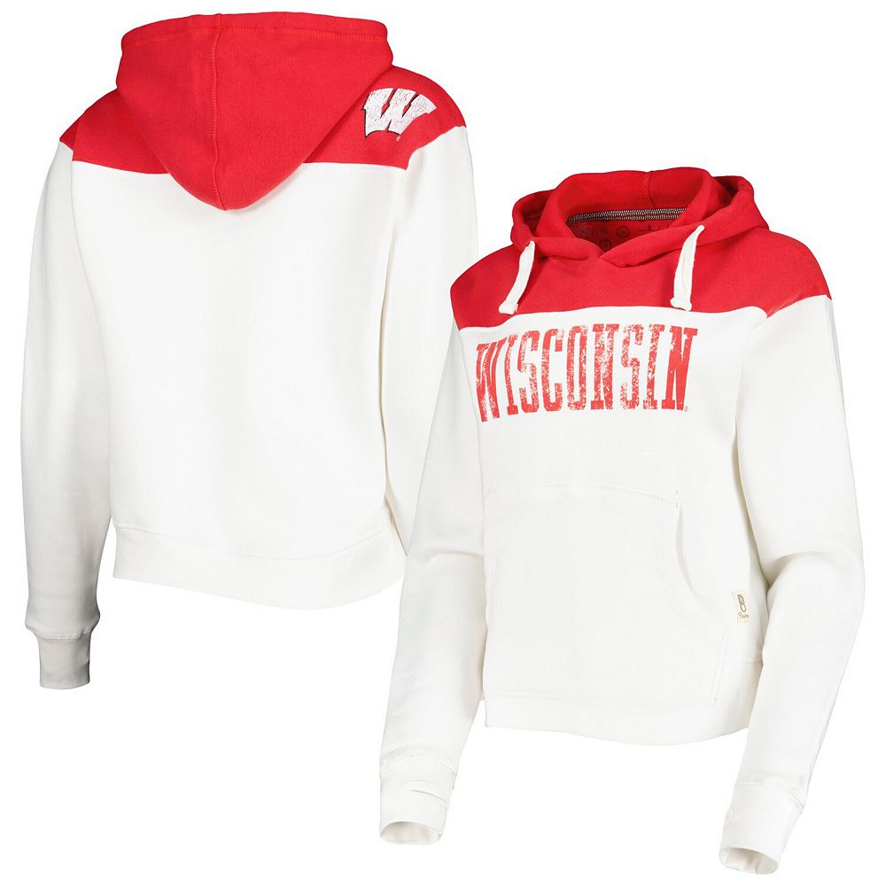 Women's Pressbox White/Red Wisconsin Badgers Chicago 2-Hit Yoke ...