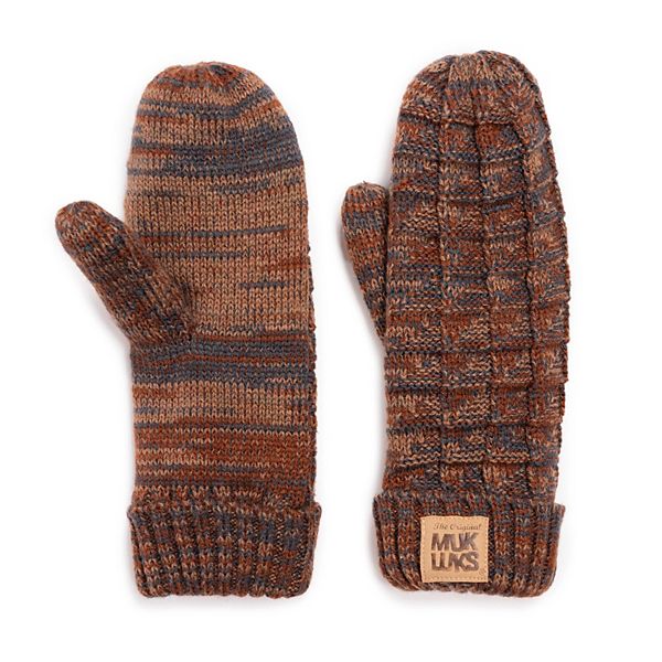 Women's MUK LUKS Patch Pom Mittens