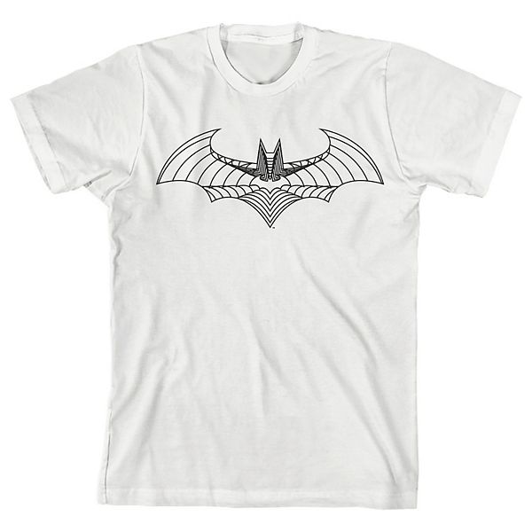 Boys 8-20 Batman Bat Symbol Line Art Graphic Tee