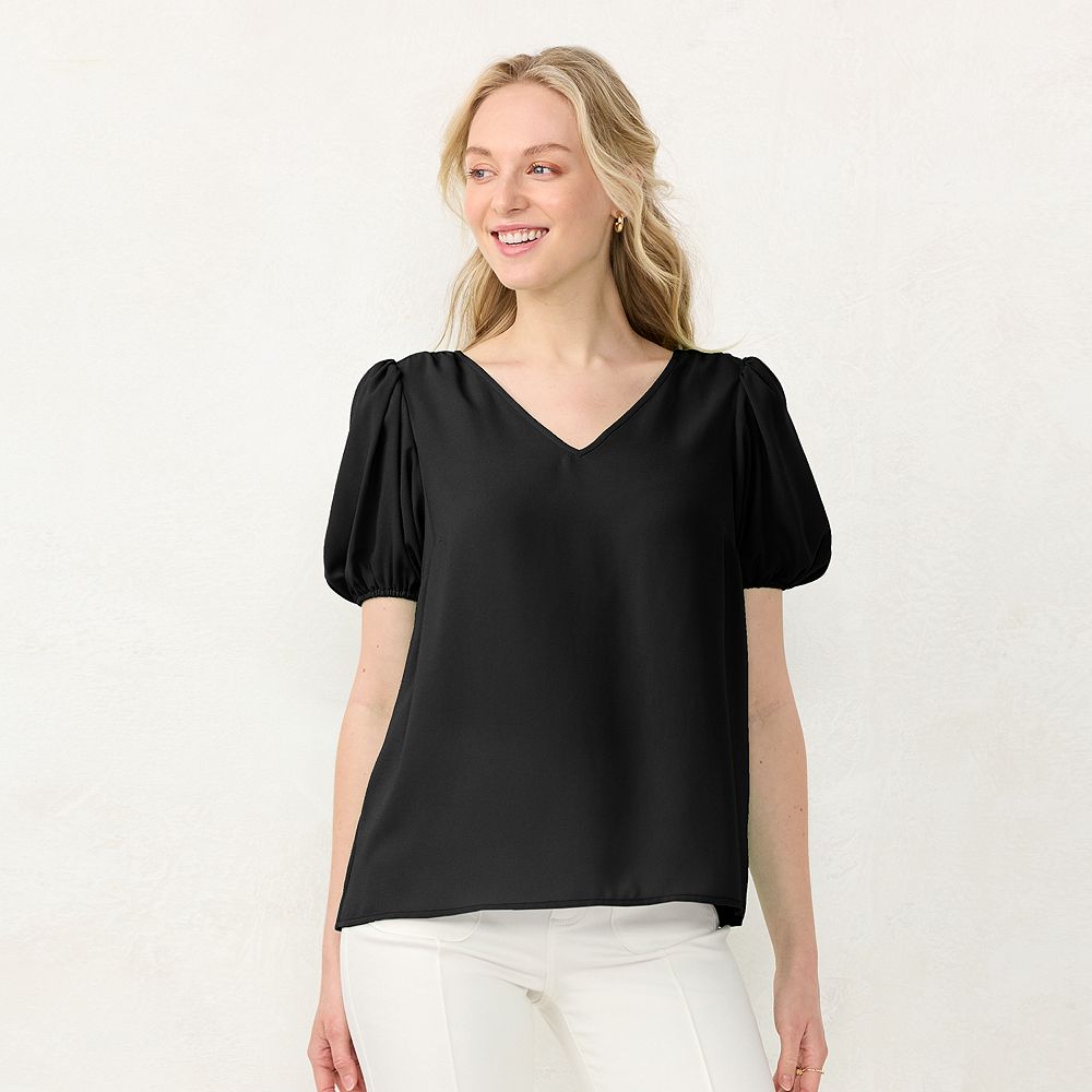 Women's LC Lauren Conrad Flowy Sleeve Woven Tee