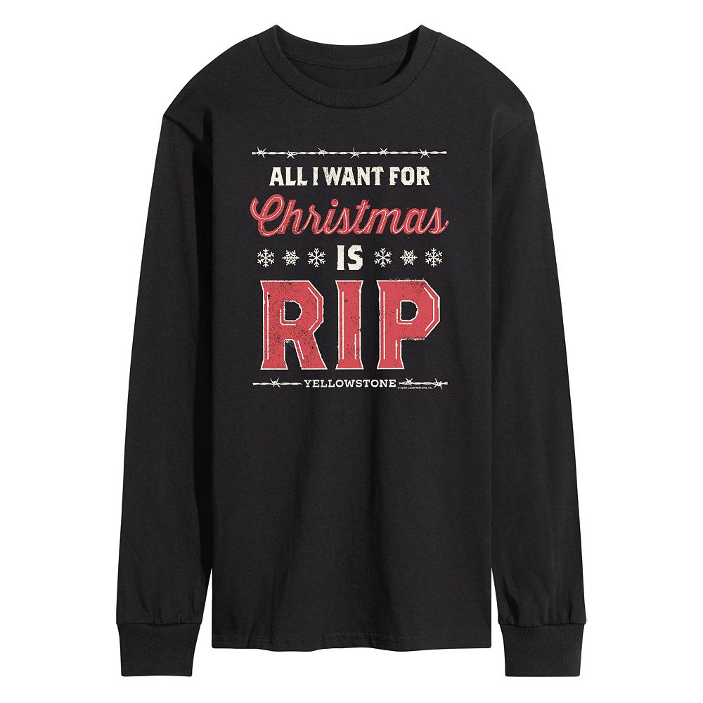 Men's Yellowstone All I Want For Christmas Is Rip Long Sleeve Tee