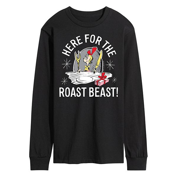Men's Dr. Seuss Grinch Here For The Roast Beast Long Sleeve Tee