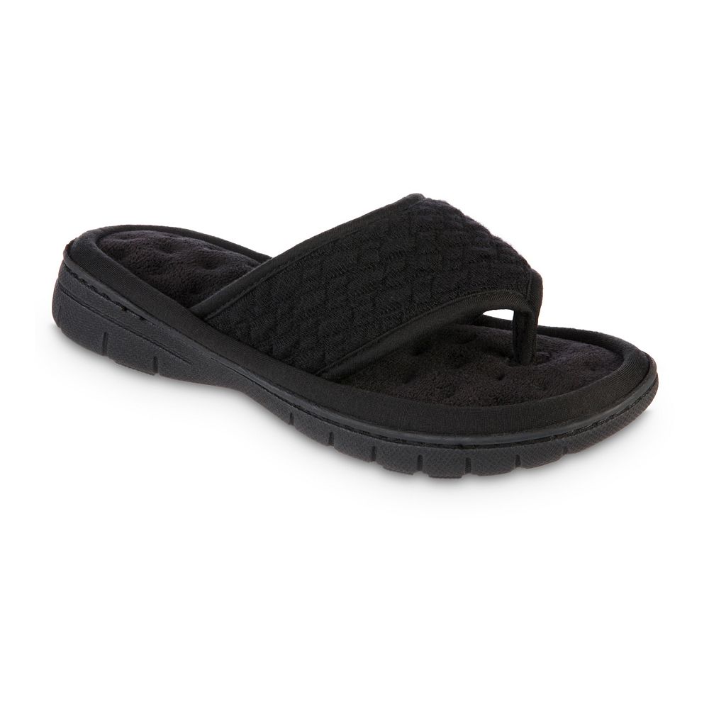 isotoner Malia Comfort Textured Knit Thong Women's Slippers