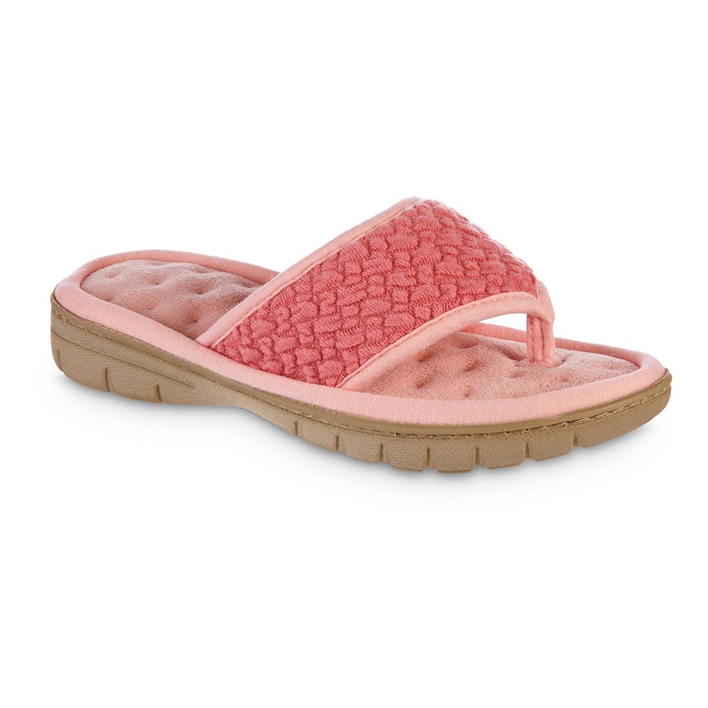 isotoner Malia Comfort Textured Knit Thong Women's Slippers