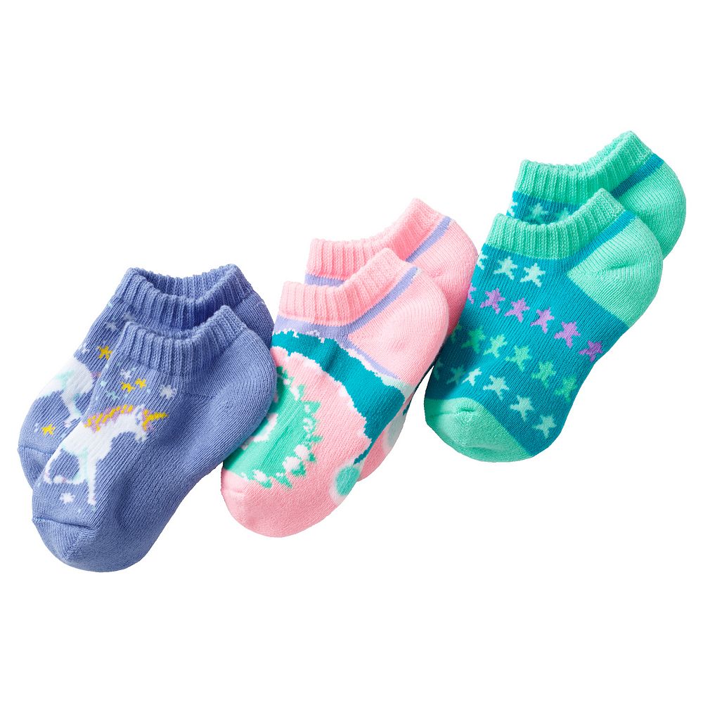Girls Lands' End 3-Pack No-show Active Socks