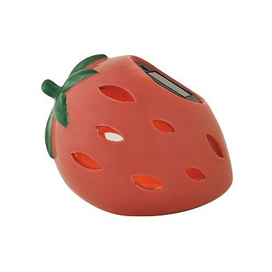 Sonoma Goods For Life® Ceramic Strawberry Solar LED Lantern