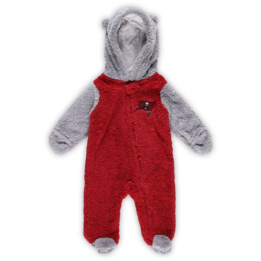 Newborn & Infant Red/Gray Tampa Bay Buccaneers Game Nap Teddy Fleece ...