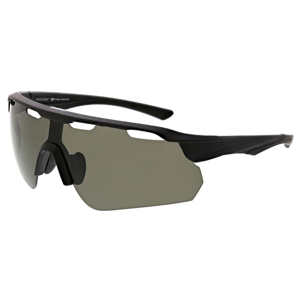 Men's Tek Gear® 70mm Semi-Rimless Sport Shield Polarized Sunglasses