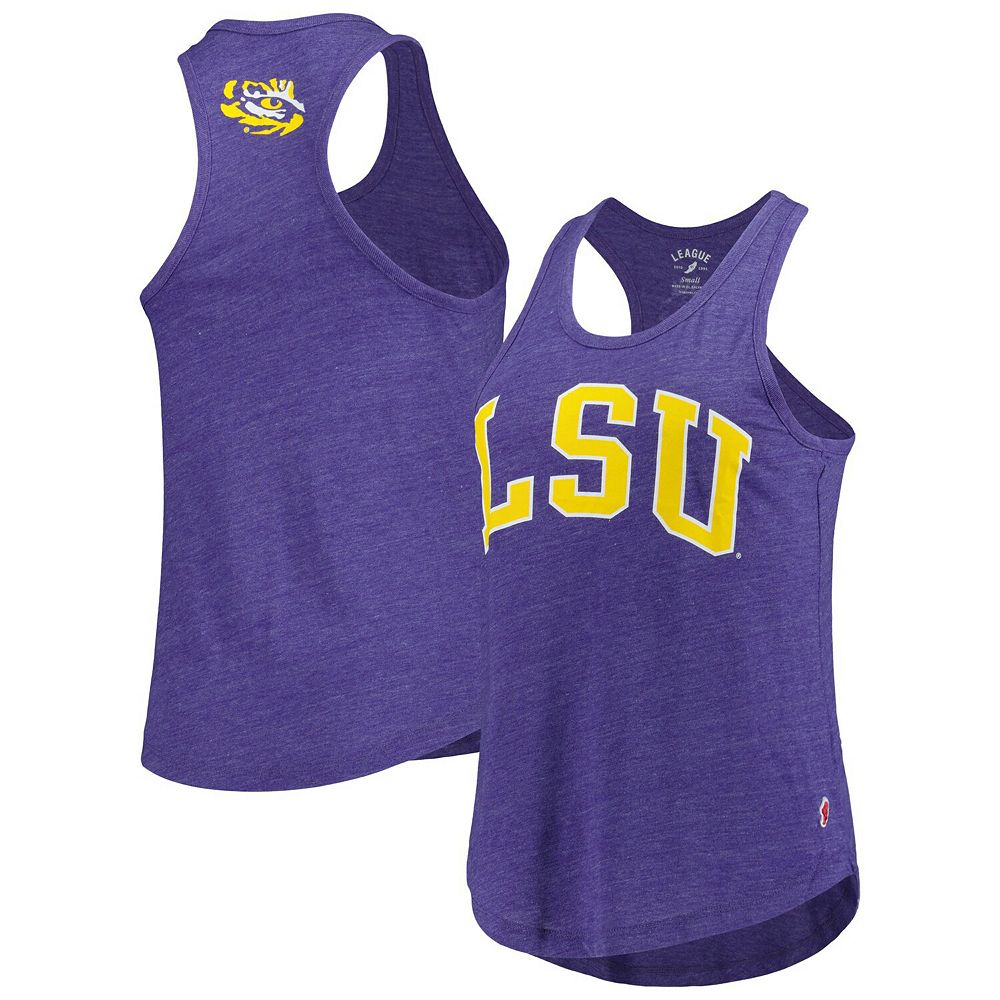 Women's League Collegiate Wear Heather Purple LSU Tigers Two-Hit ...