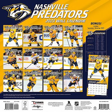 Nashville Predators 2023 12" x 12" Team Wall Calendar