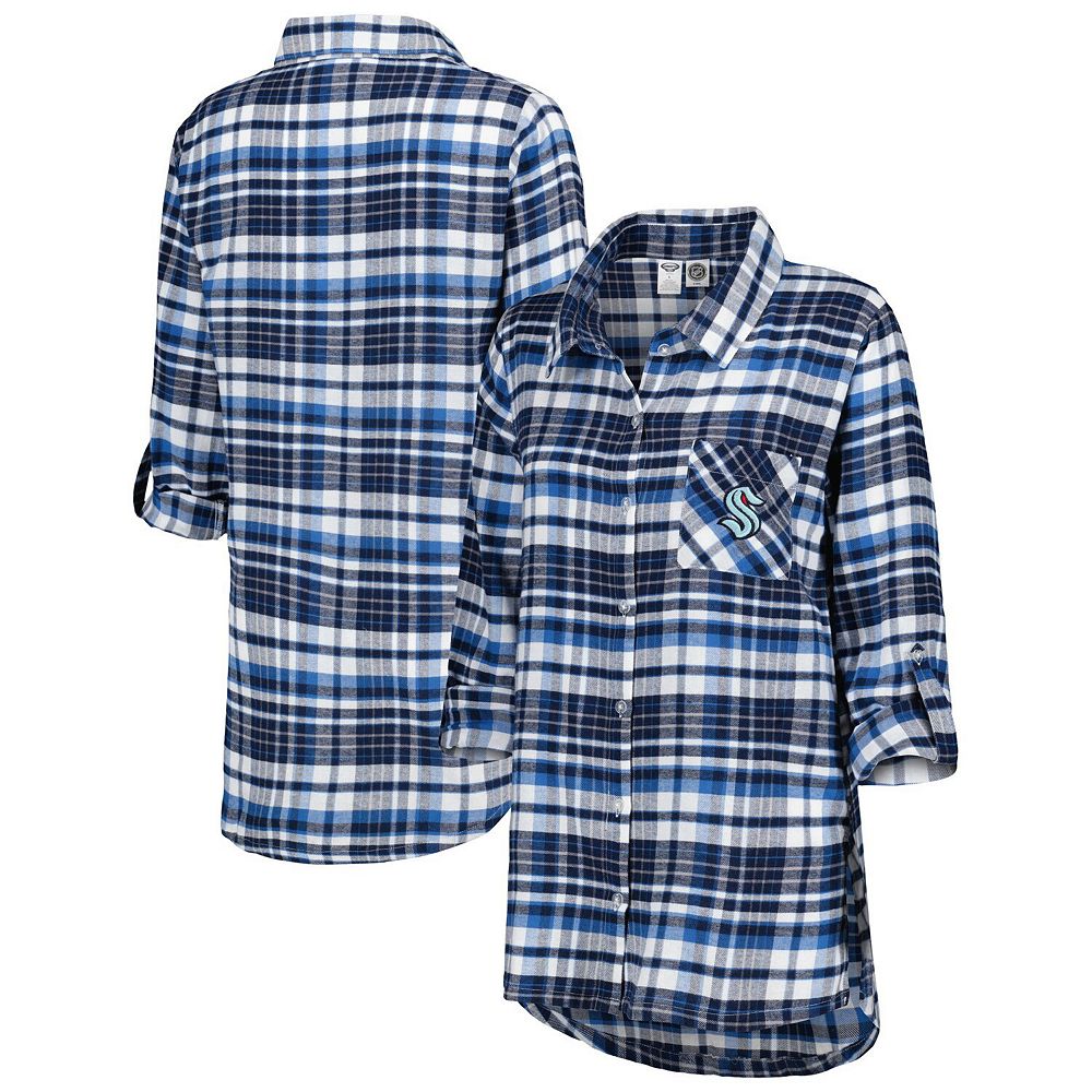 Women's Concepts Sport Deep Sea Blue Seattle Kraken Mainstay Flannel ...