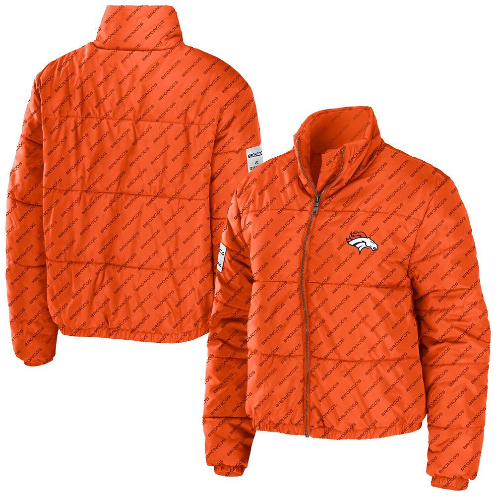 Women's WEAR by Erin Andrews Orange Denver Broncos Puffer Full-Zip ...