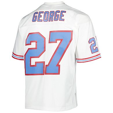 Men's Mitchell & Ness Eddie George White Houston Oilers Legacy Replica ...