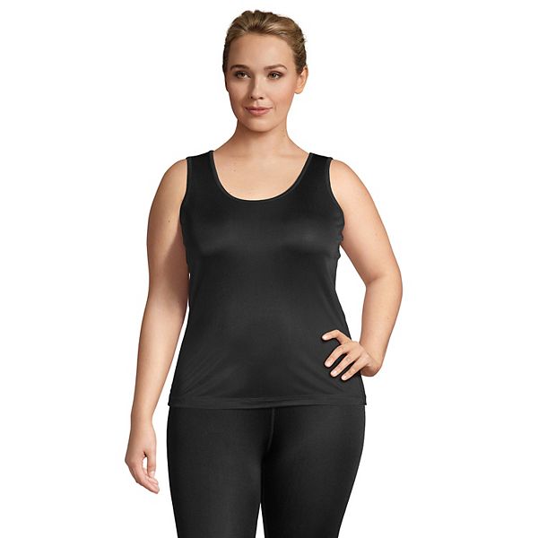 Plus Size Lands' End Silk Interlock Thermal Base Layer Tank