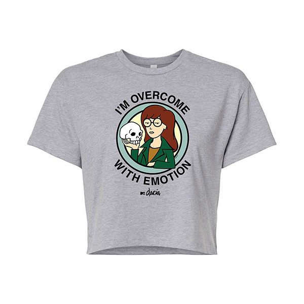 Juniors' Daria Overcome With Emotion Cropped Graphic Tee