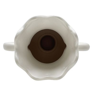 Everyday Decor Ruffled Decorative Vase Table Decor