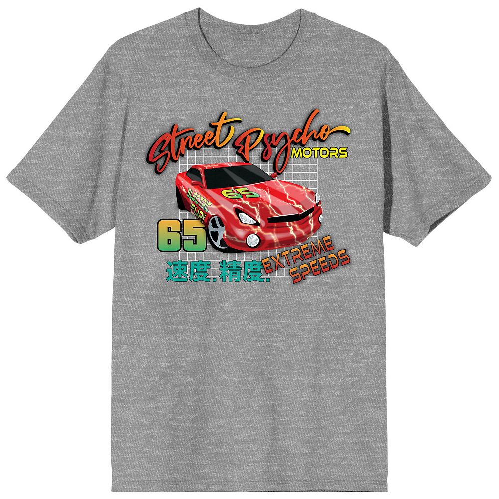 Men's Car Fanatic Red Lightning Tee
