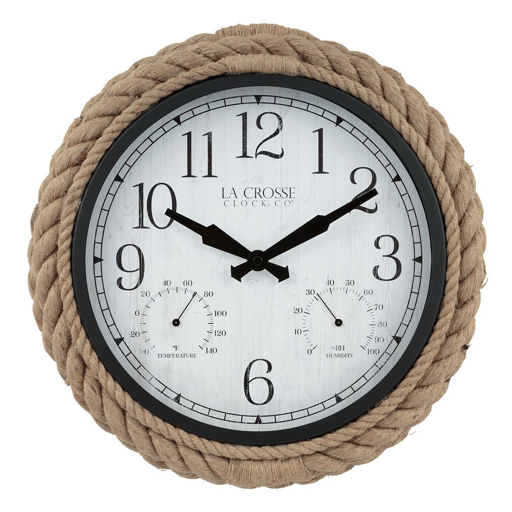 La Crosse Technology Rowan Indoor / Outdoor Rope Wall Clock