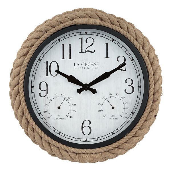 La Crosse Technology Rowan Indoor / Outdoor Rope Wall Clock