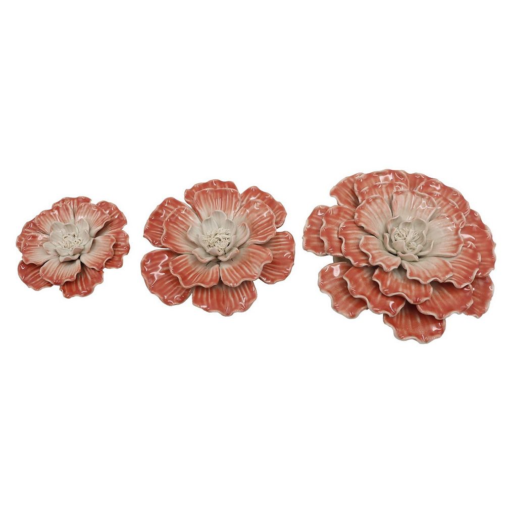 Sonoma Goods For Life® Ceramic Floral Wall Decor, 3-Piece Set