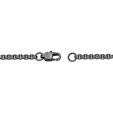 Men's LYNX Black & Blue Ion Plated Stainless Steel Cross Dog Tag ...