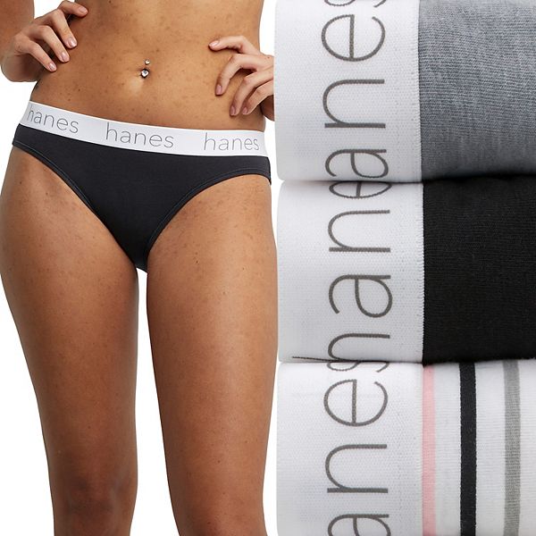 Womens Hanes® Originals Ultimate® 3 Pack Cotton Stretch Bikini