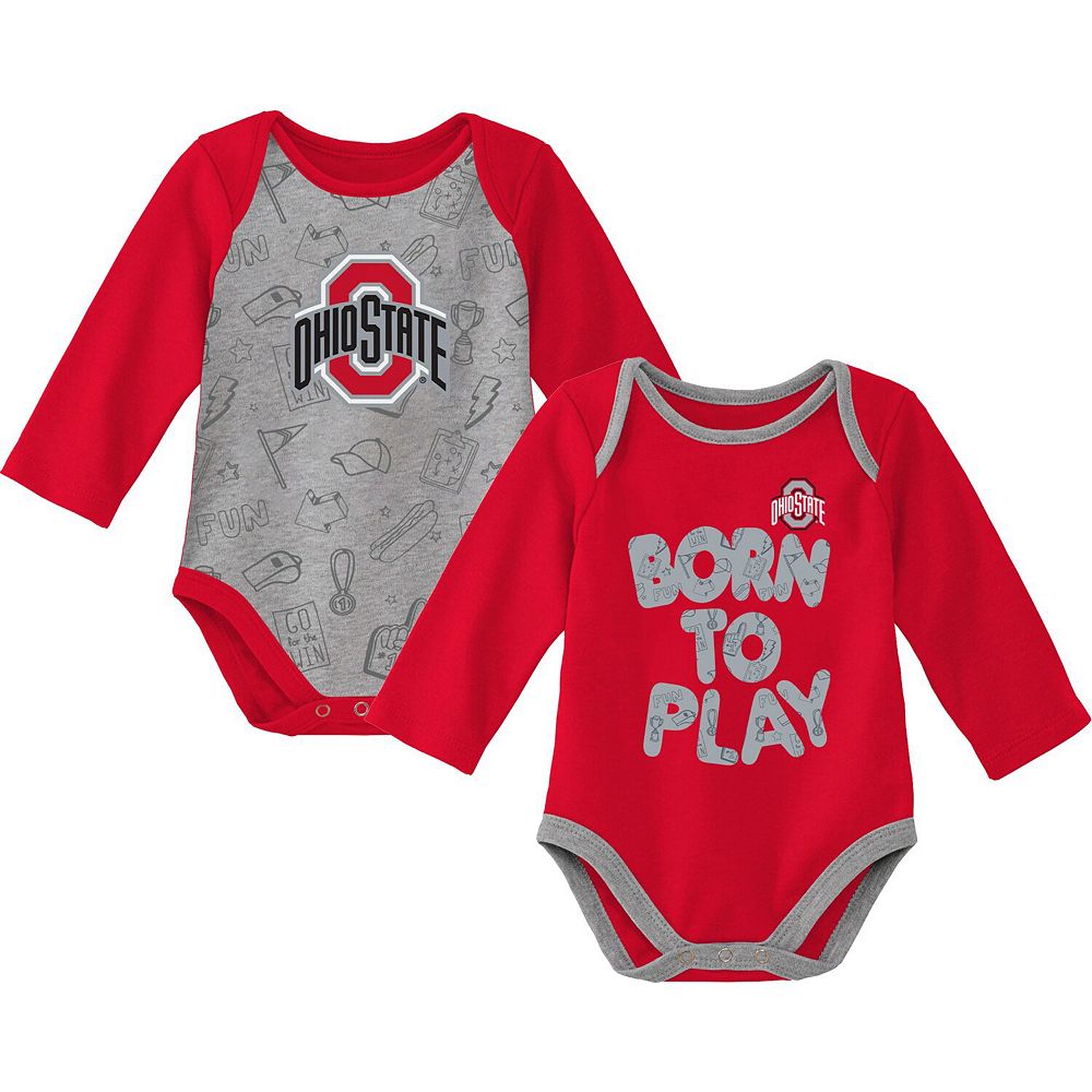 Newborn & Infant Scarlet/Heather Gray Ohio State Buckeyes Born To Win ...