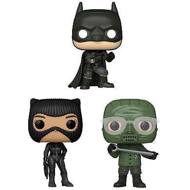 Funko POP Movies: The Batman Collectors Set 1/2- Batman, Selina Kyle w ...