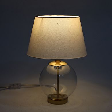 Everyday Decor Round Glass Table Lamp