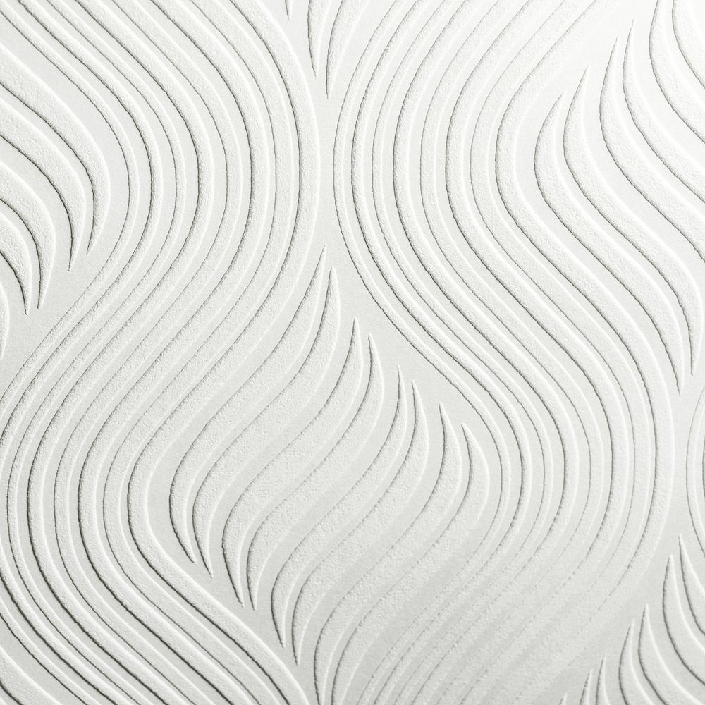 Pure Wave Paintable Textured Removable Wallpaper