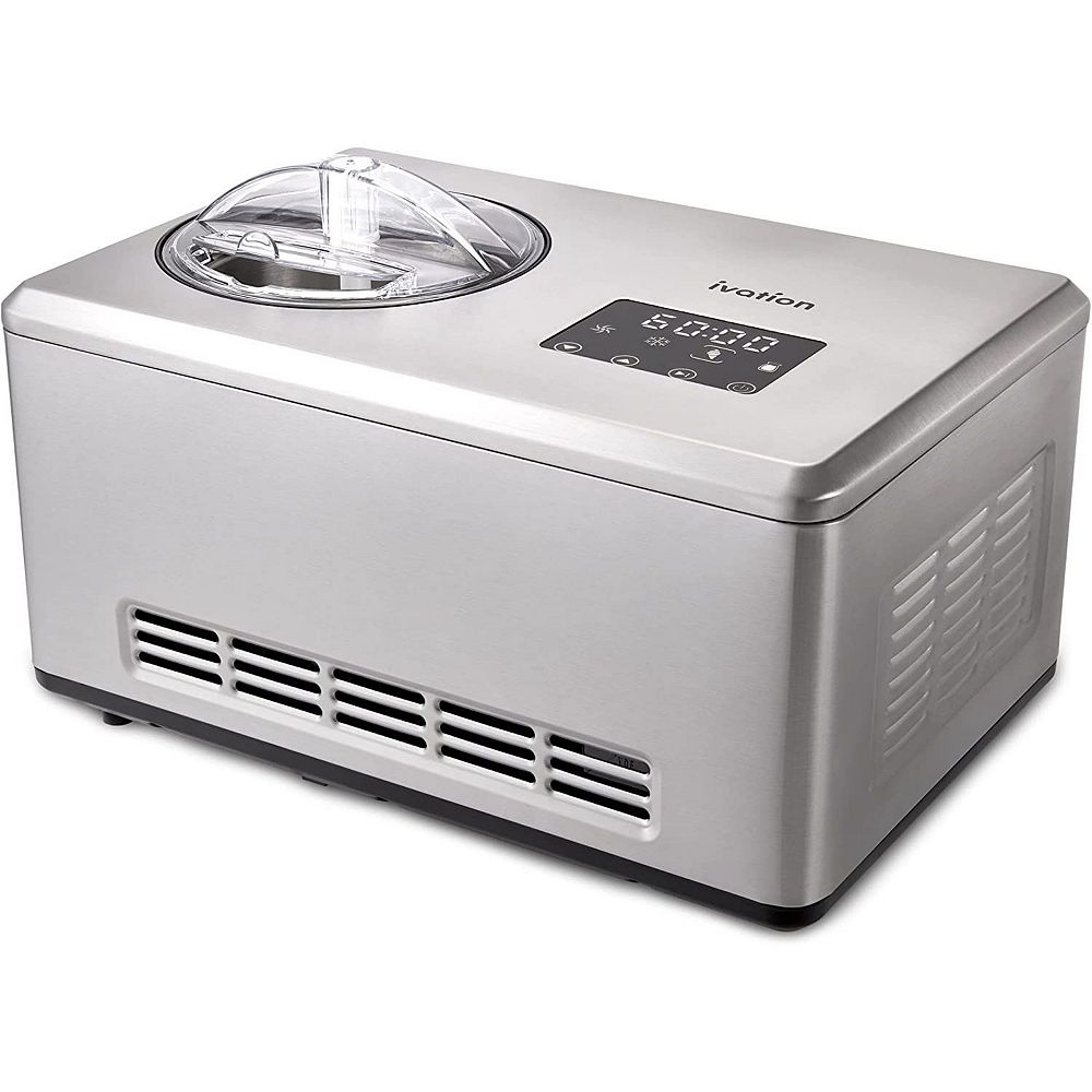 Ivation Automatic Ice Cream Maker Machine w/Built-in Compressor, 2 Qt ...