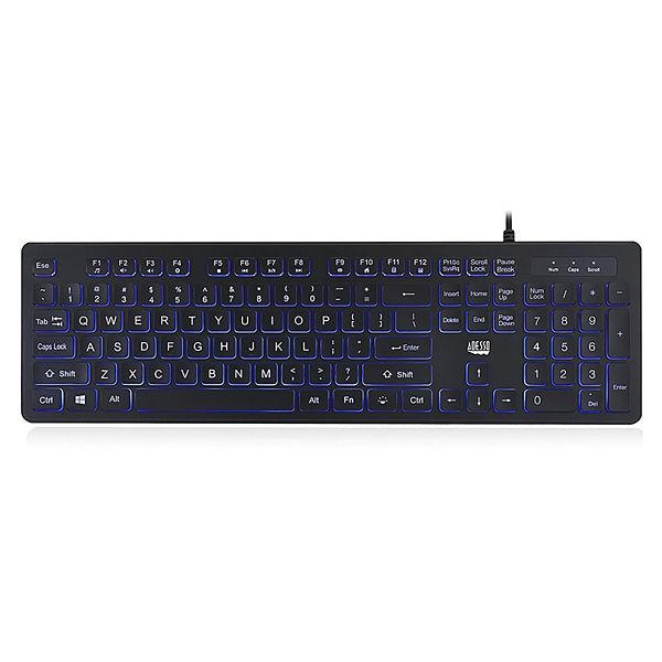 Adesso Large Print Illuminated Desktop Keyboard