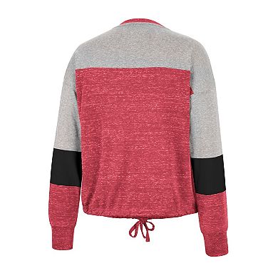 Women's Colosseum Scarlet Nebraska Huskers Joanna Tie Front Long Sleeve ...