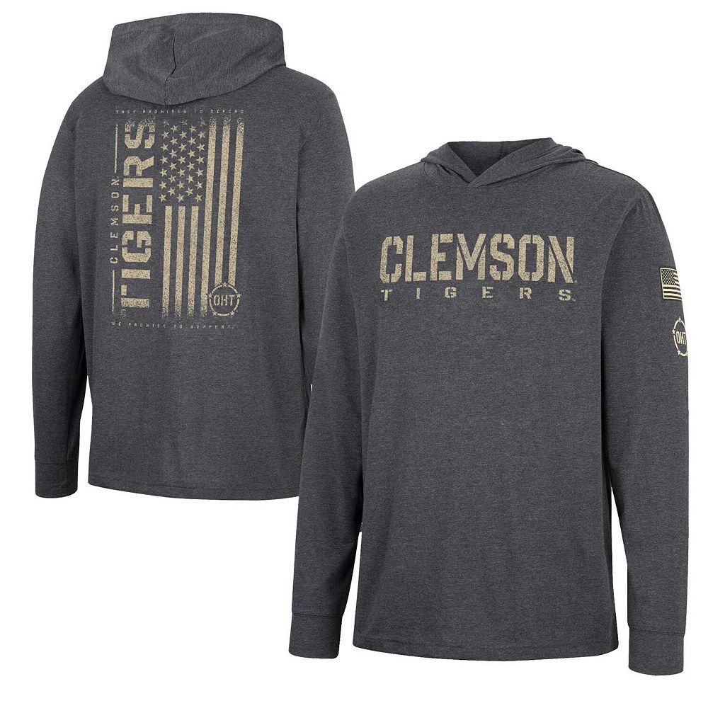 Men's Colosseum Charcoal Clemson Tigers Team OHT Military Appreciation ...