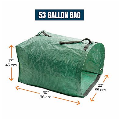 Mekkapro Big Gulp Leaf Garden Bag, 2-pack With Reinforced Handles, 53 ...