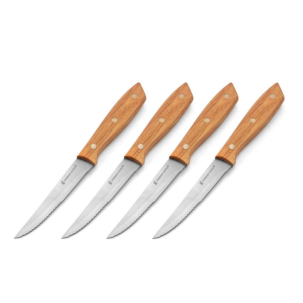 Gibson Home Seward 4 Piece Stainless Steel Steak Knife Cutlery Set with ...