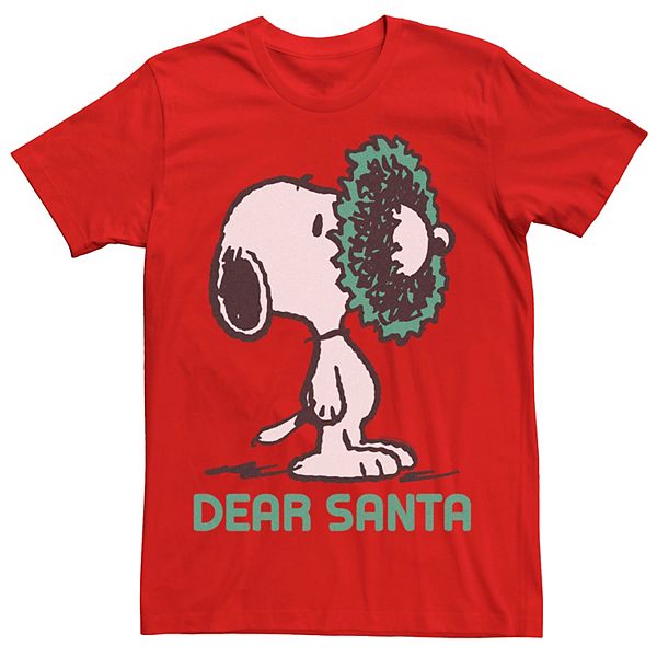 Men's Peanuts Classic Snoopy Dear Santa Tee